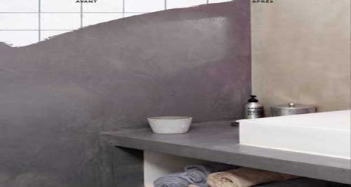 Beton Cire Sur Carrelage Mural